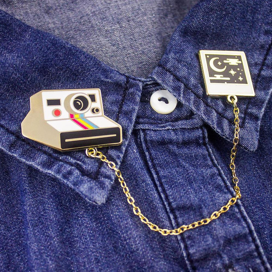 Sweet Dreams Polaroid Enamel Pin Collar Set with Chain – Floating ...